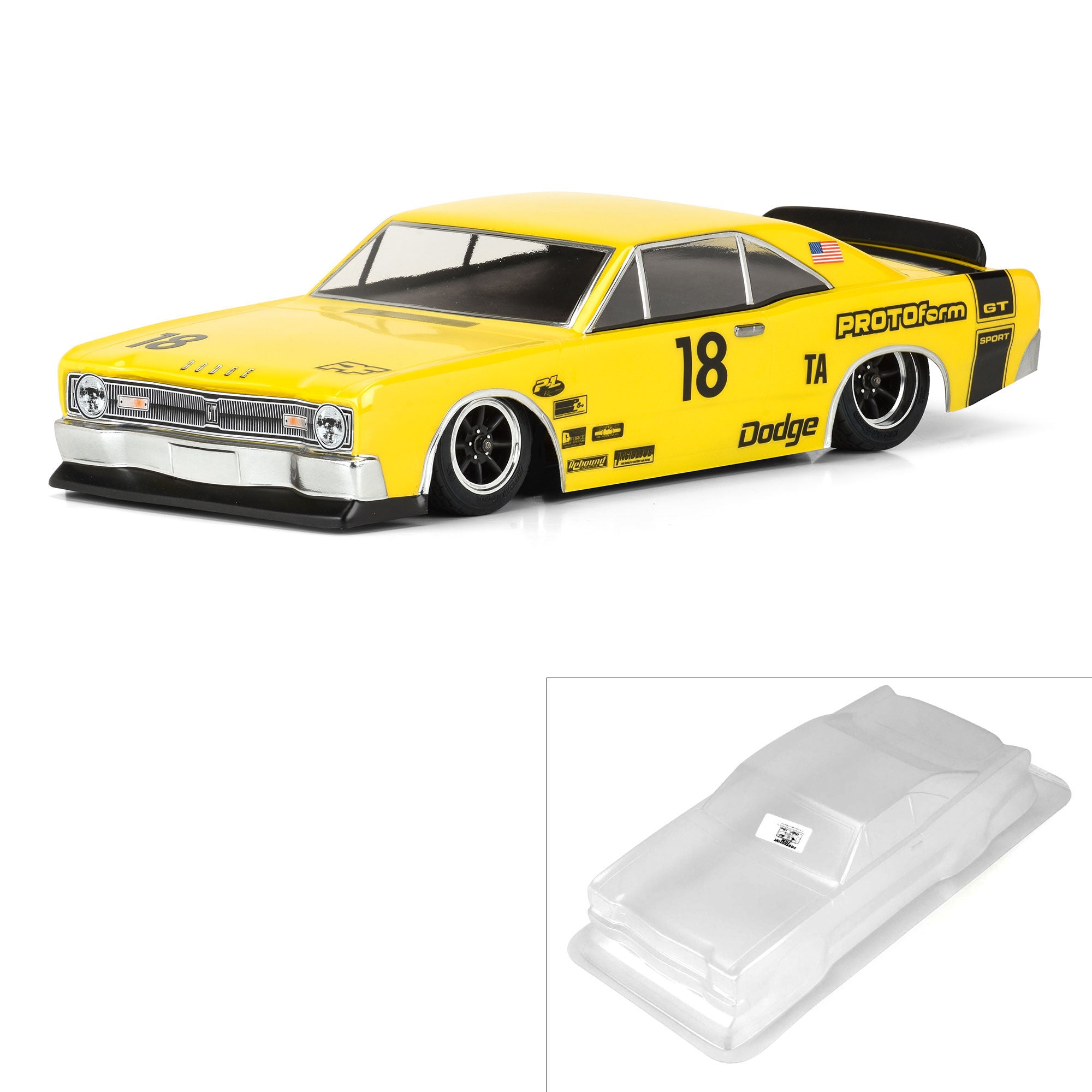 Protoform 1/10 1967 Dodge Dart Clear Body: Vintage Trans-Am G-PRM1579 ...